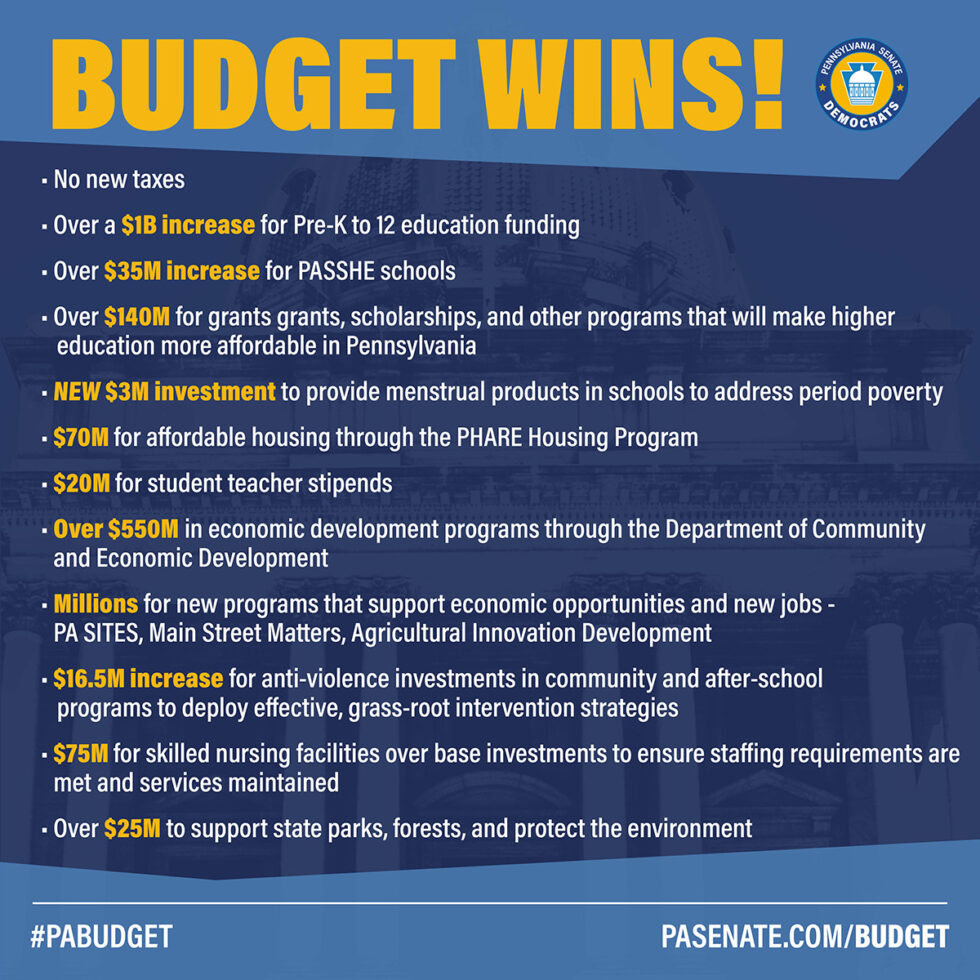 2024-25 State Budget - Pennsylvania Senate Democrats