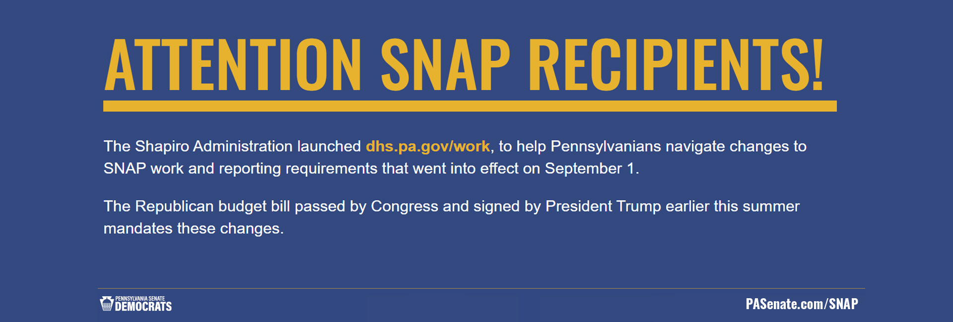 SNAP - Pennsylvania Senate Democrats